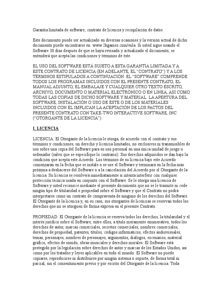 Eula Spanish | PDF | Derechos de autor | Software