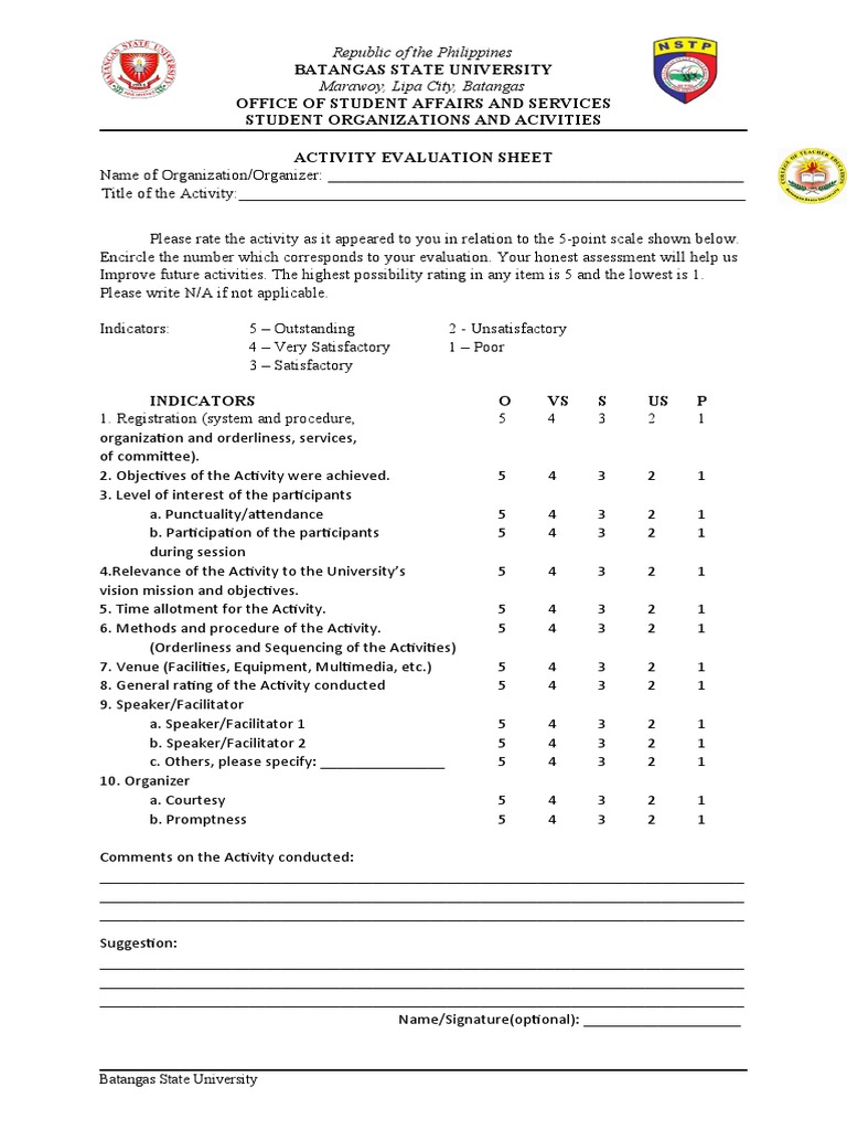 Batangas State University Office of Student Affairs and Services Student Organizations and ...