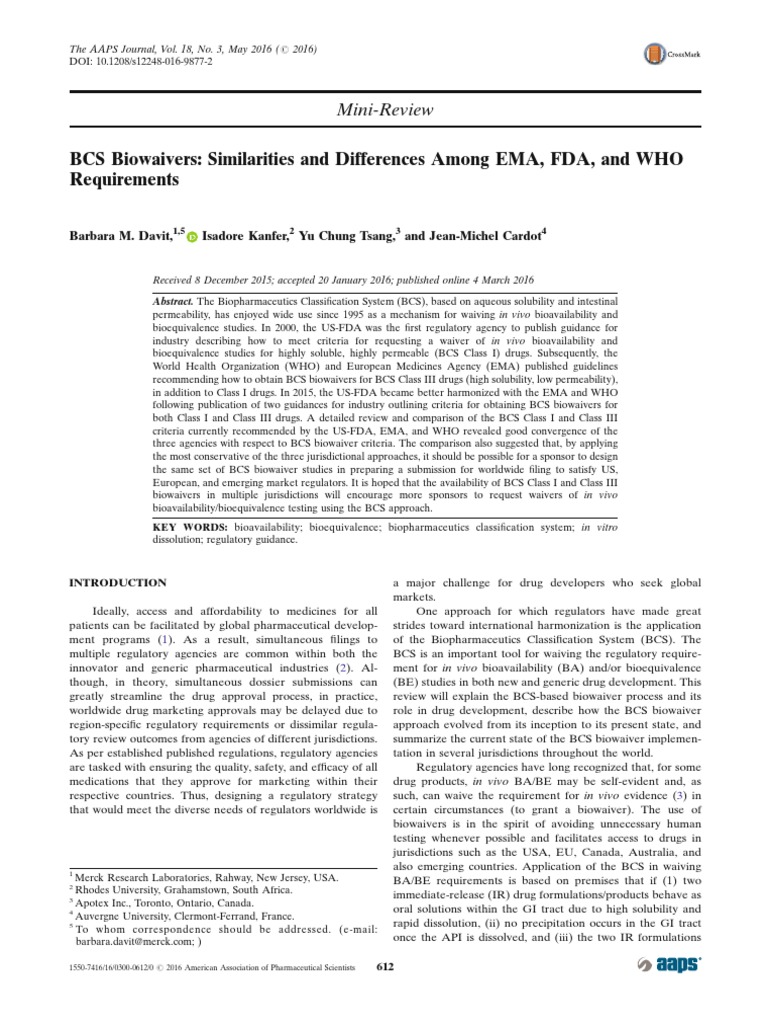 Bioavailability Bioequivalent Study | PDF | Food And Drug ...