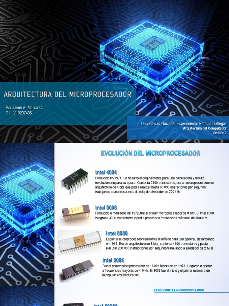 Evolución del Microprocesador Intel | PDF | Unidad Central de ...
