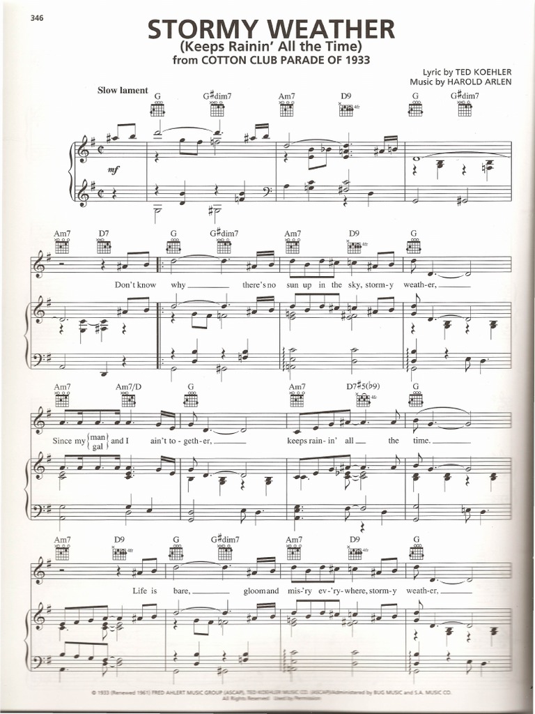 Stormy Weather | PDF | American Musicians | English Language Music