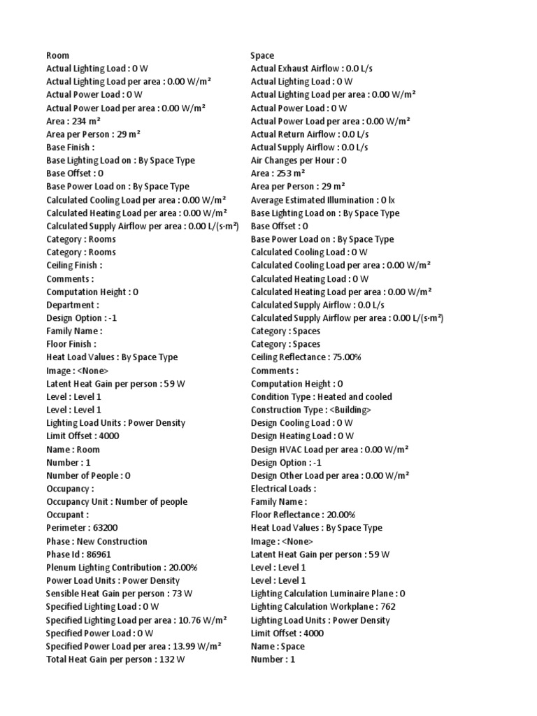 Room Vs Space | PDF | Duct (Flow) | Engineering Thermodynamics