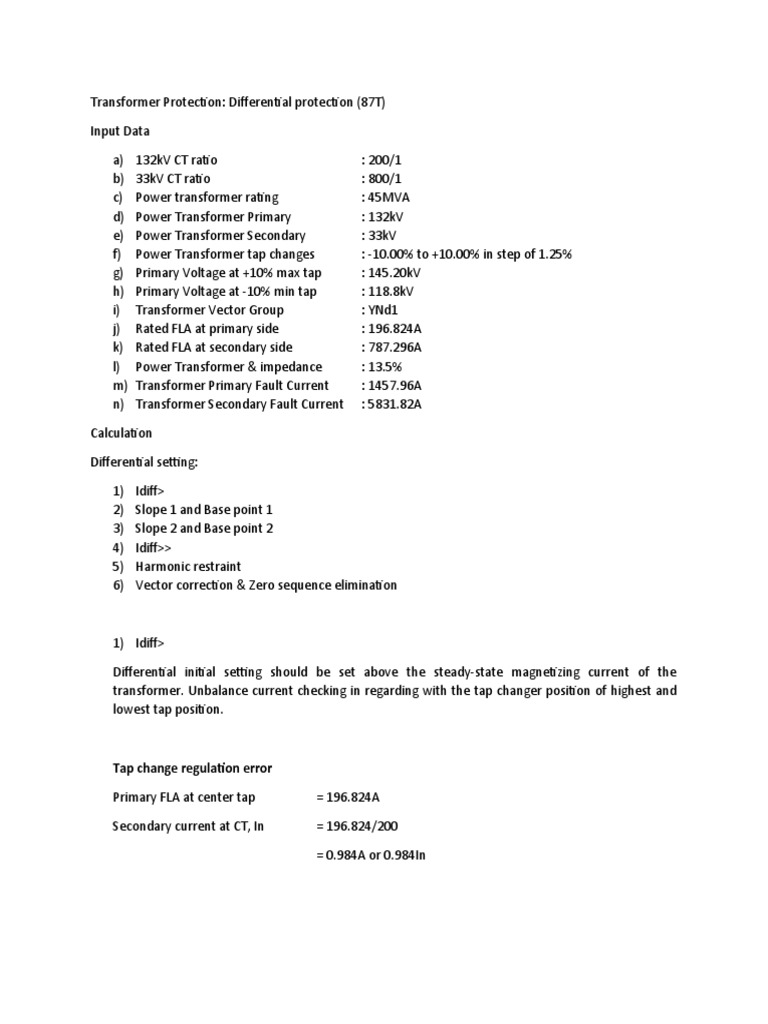 Transformer Protection (87T) | PDF | Transformer | Electronics