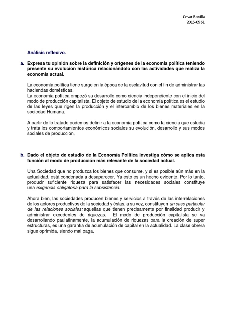 Bonilla Cesar Concepto | PDF | Bienes | Sociedad