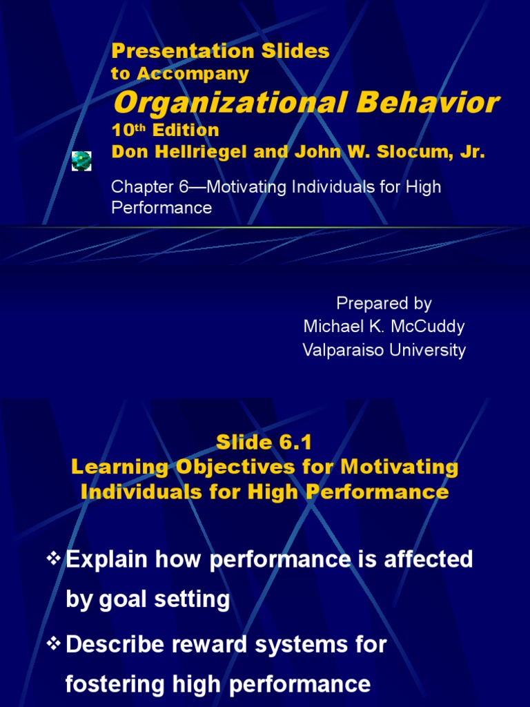 Organizational Behavior: Presentation Slides | PDF | Labor | Goal