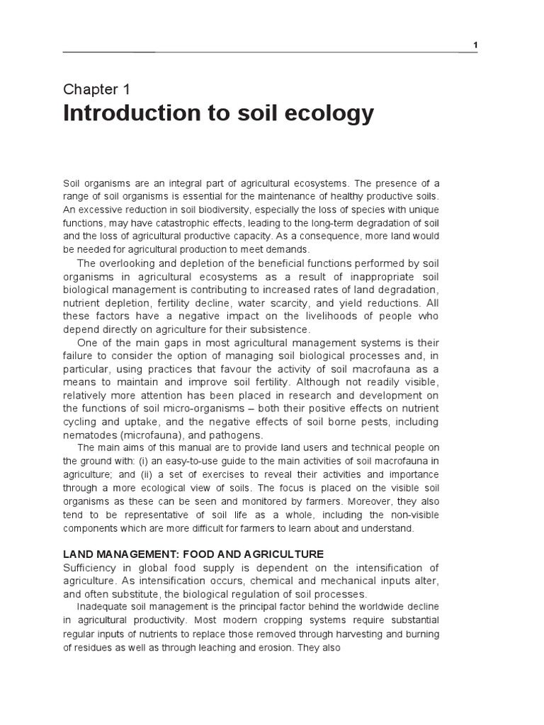 Introduction To Soil Ecology | PDF | Soil | Ecosystem