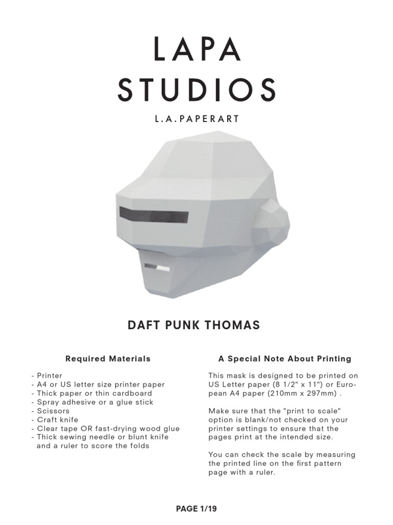 Daft Punk Thomas PDF | PDF | Printer (Computing) | Adhesive