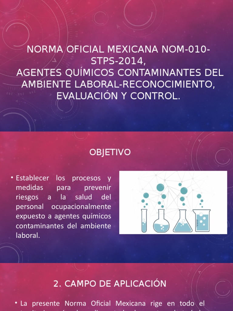 Nom 010 STPS 2014 | PDF | Contaminación | Laboratorios