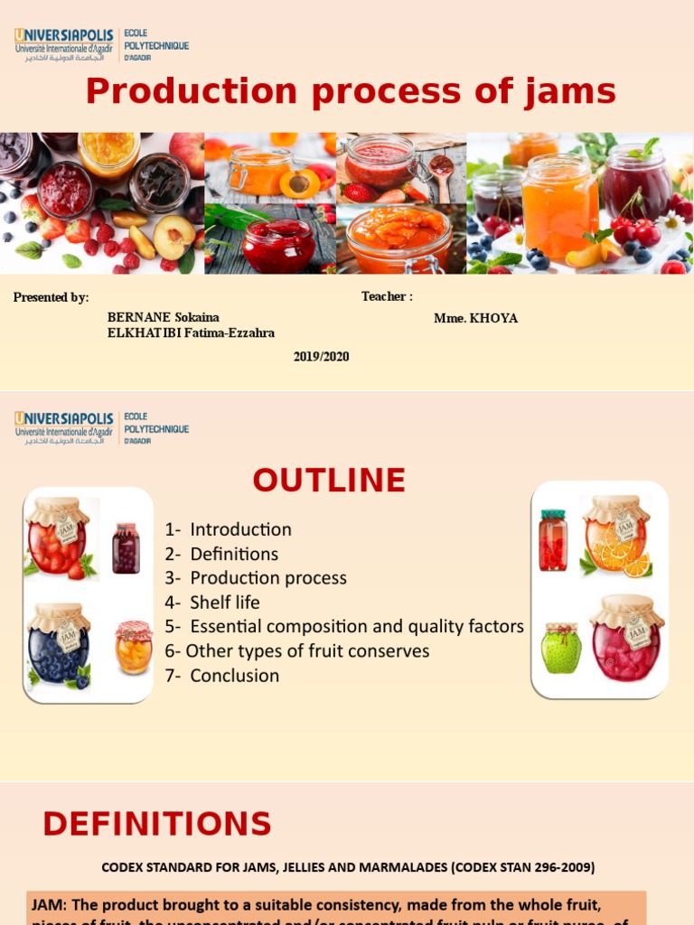 Jam Production Process Overview | PDF | Fruit Preserves | Foods