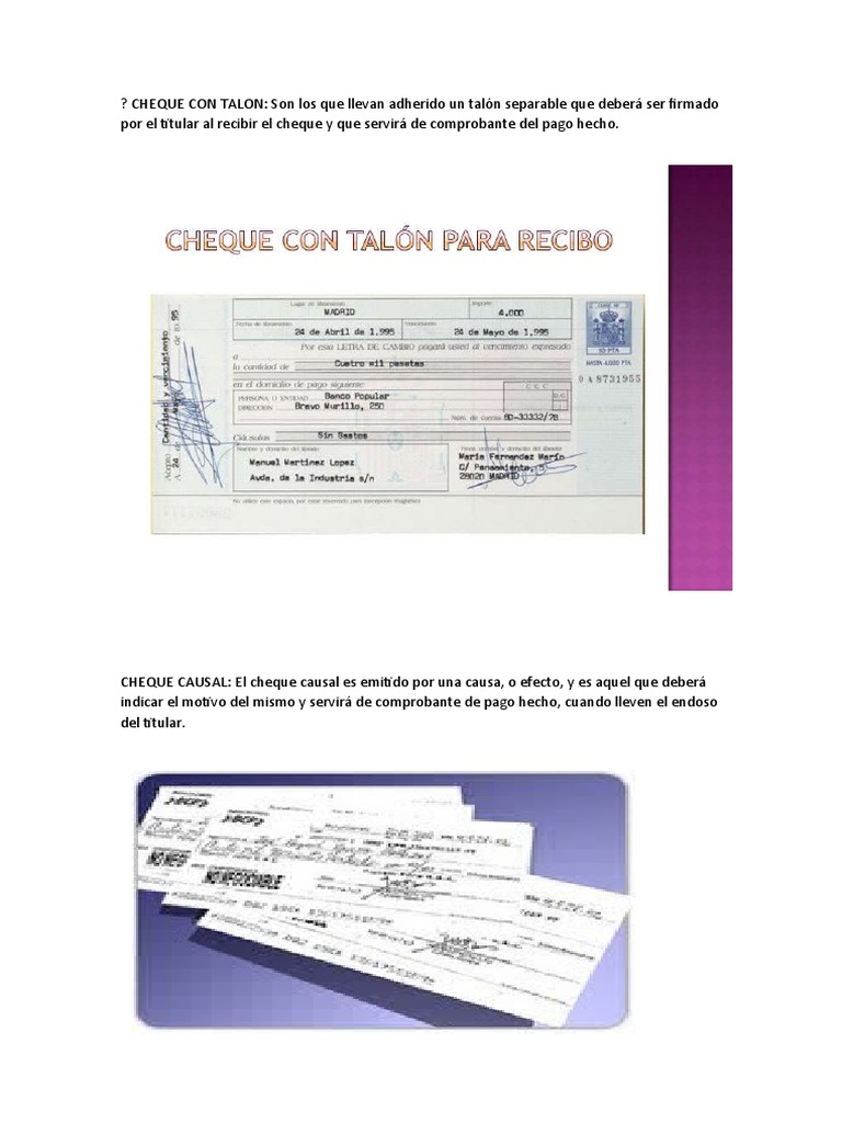 Tipos de Cheques y su Uso en Guatemala | PDF | Cheque | Bancos