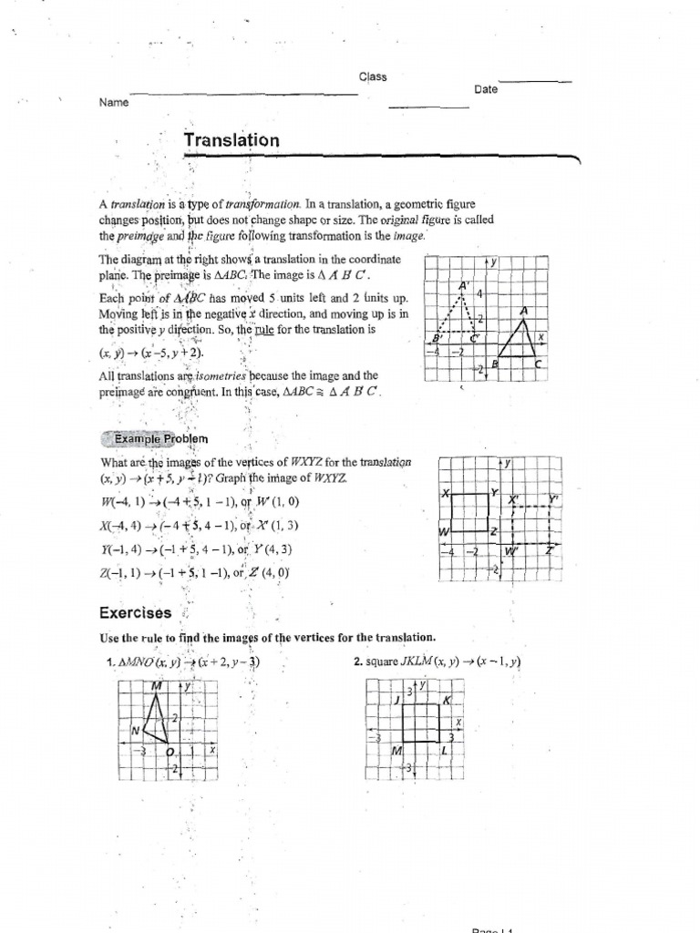 Grade 8 Transformations PDF | PDF | Mathematical Objects | Euclidean ...