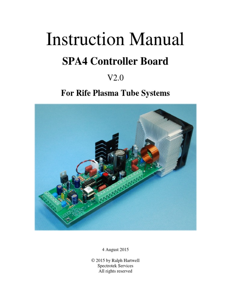 SPA4 v2.0 Instruction Manual | PDF | Amplifier | Vacuum Tube
