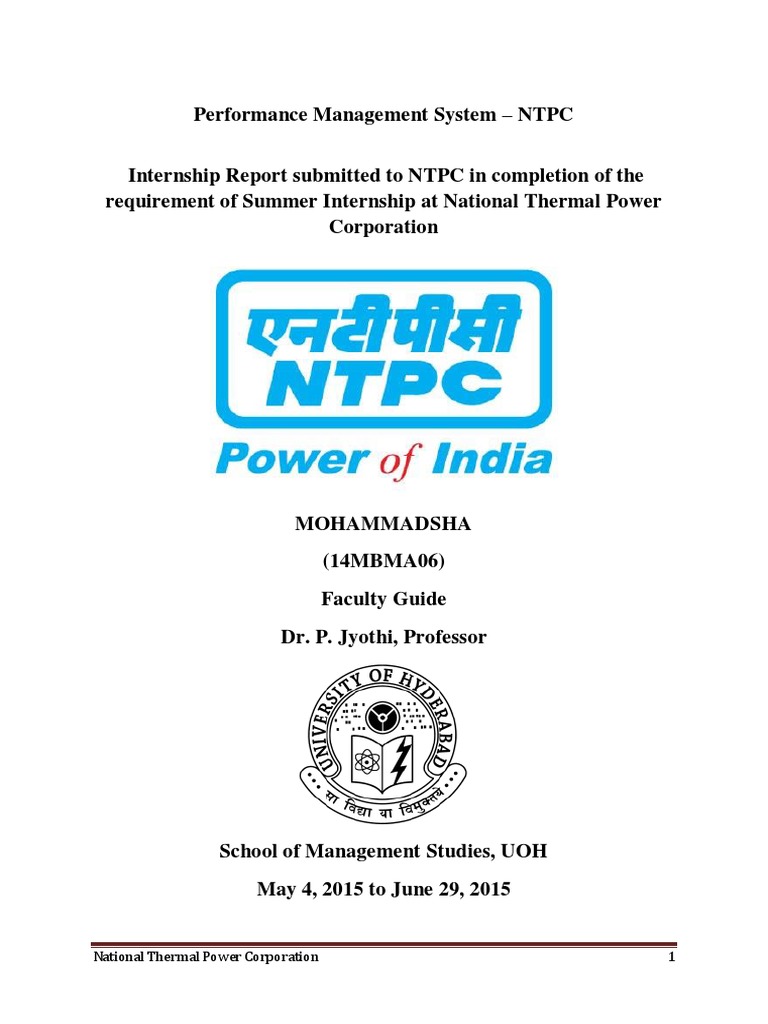 NTPC PMS PDF | PDF | Performance Appraisal | Goal