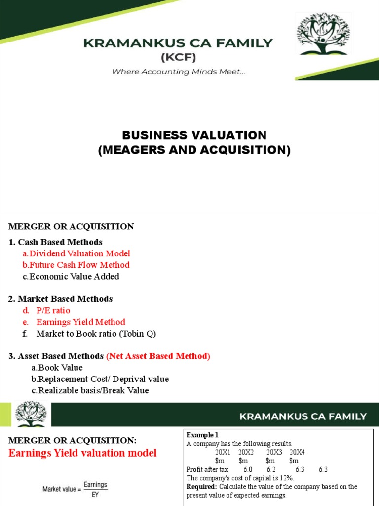 Business Valuation | PDF | Free Cash Flow | Valuation (Finance)
