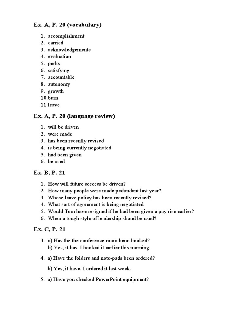 Market Leader Intermediate Workbook Guide | PDF