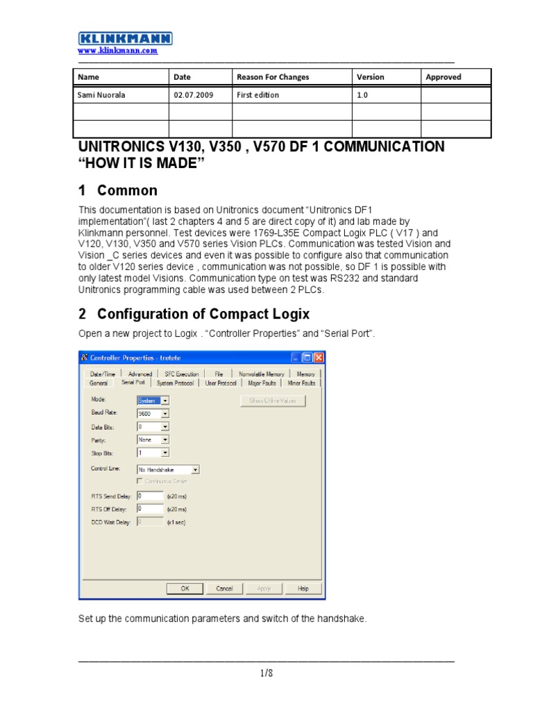 Unitronics V130, V350, V570 DF 1 Communication "How It Is Made" 1 ...