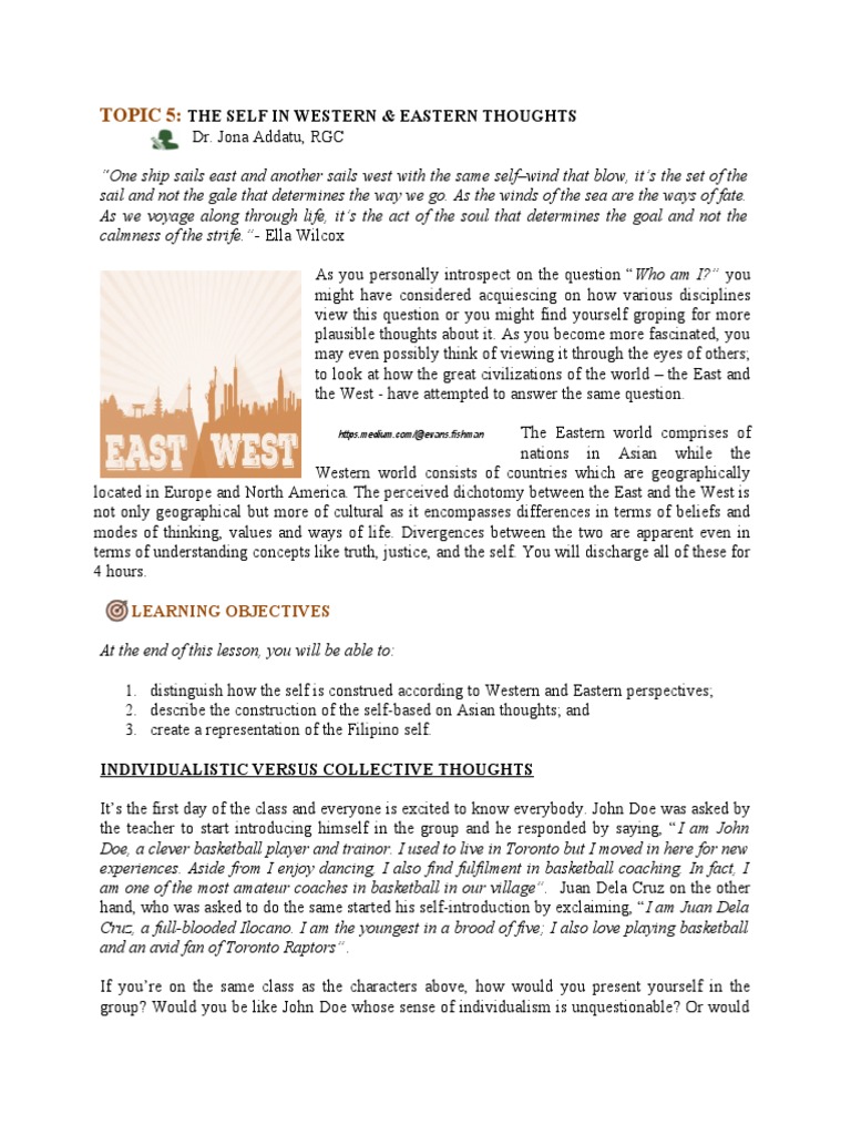 Topic 5:: The Self in Western & Eastern Thoughts | PDF | Ātman ...