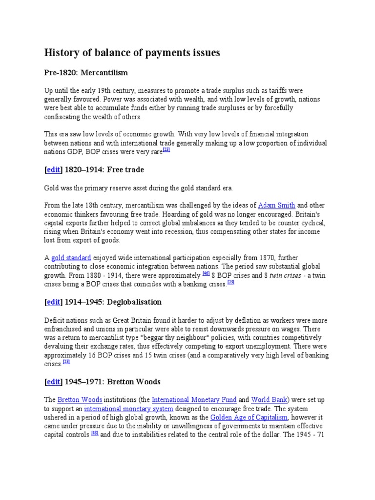 History of BOP | PDF | Balance Of Payments | Monetary Economics