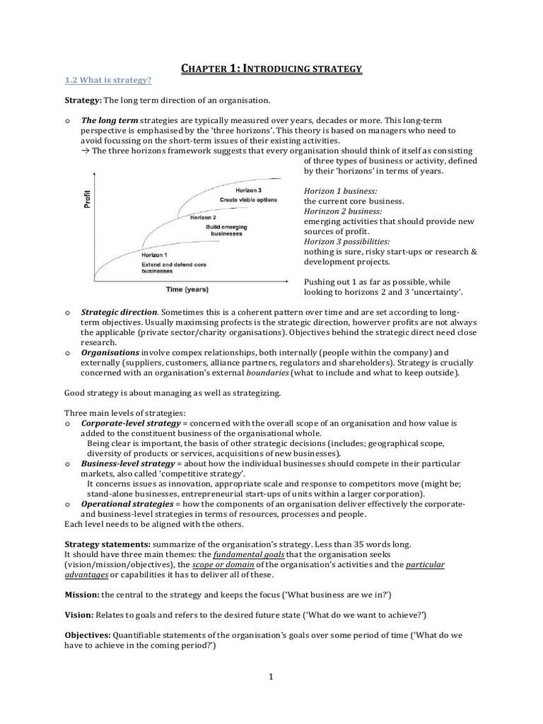 Summary Exploring Strategy Chapter 1-15 | PDF | Strategic Management ...