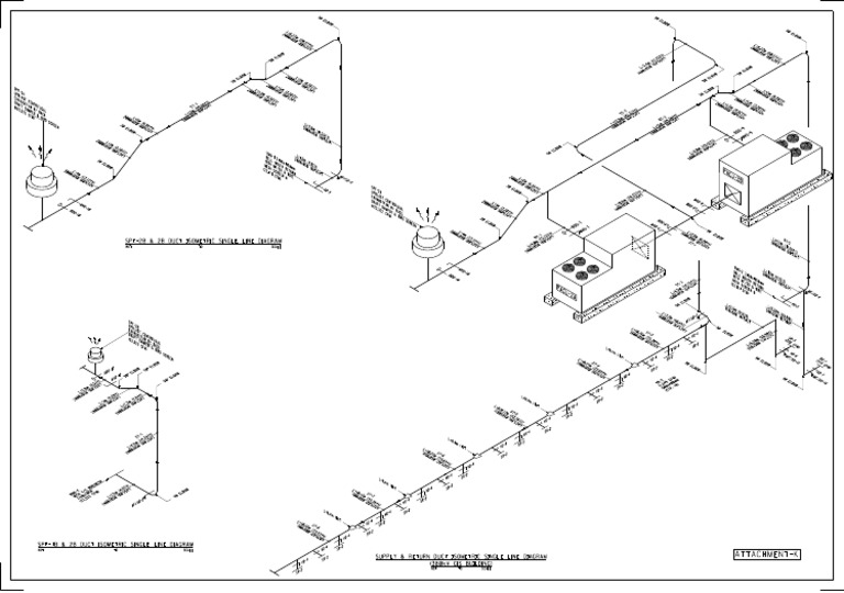 Supply & Return Duct Isometric Single Line Diagram | PDF