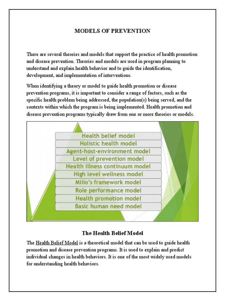 Models of Prevention | PDF | Preventive Healthcare | Health Sciences