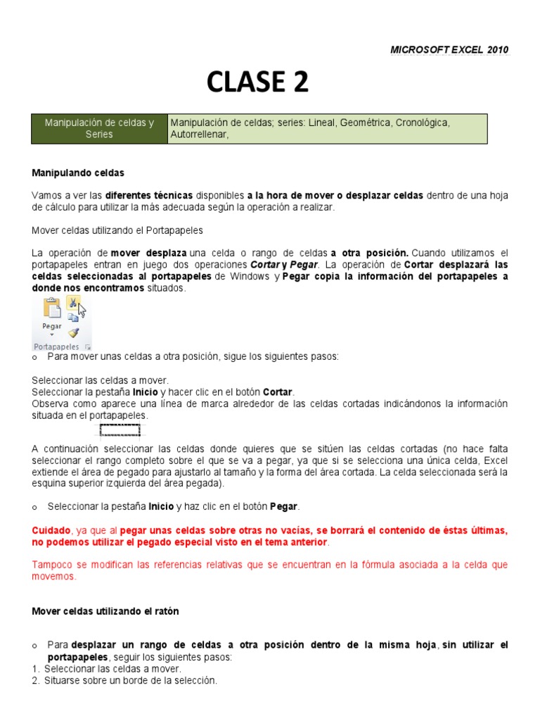 CLASE 2 Excel Basico | PDF | Microsoft Excel | Ventana (informática)