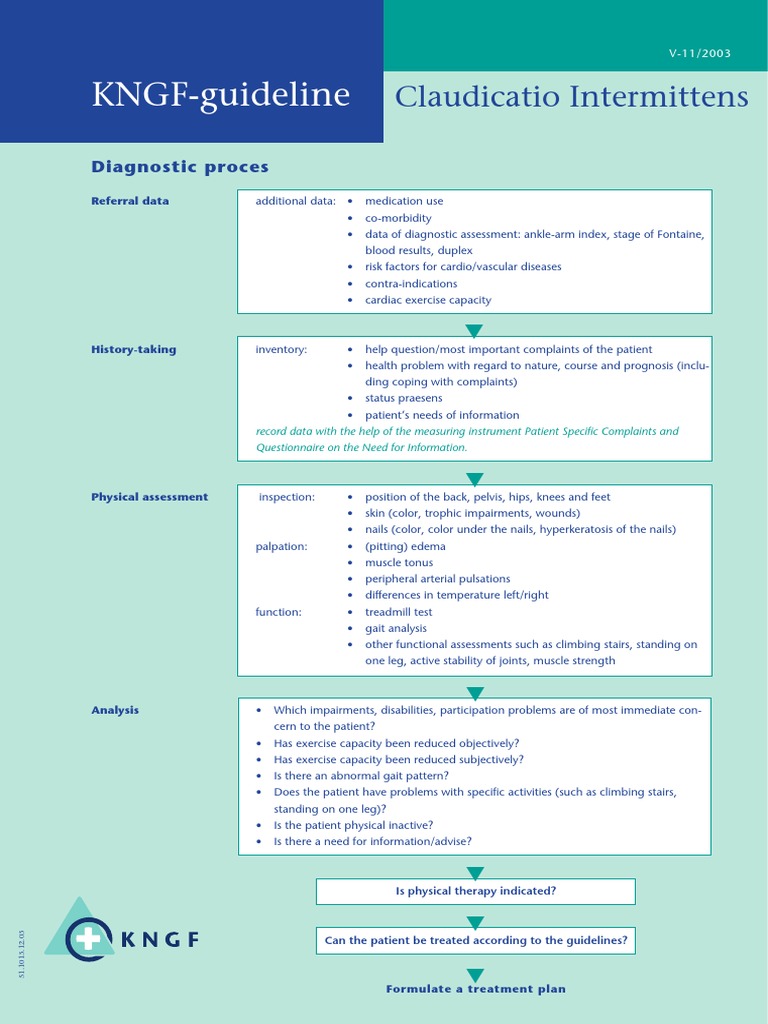 Intermittant Claudication Flowchart | PDF | Pain | Clinical Medicine