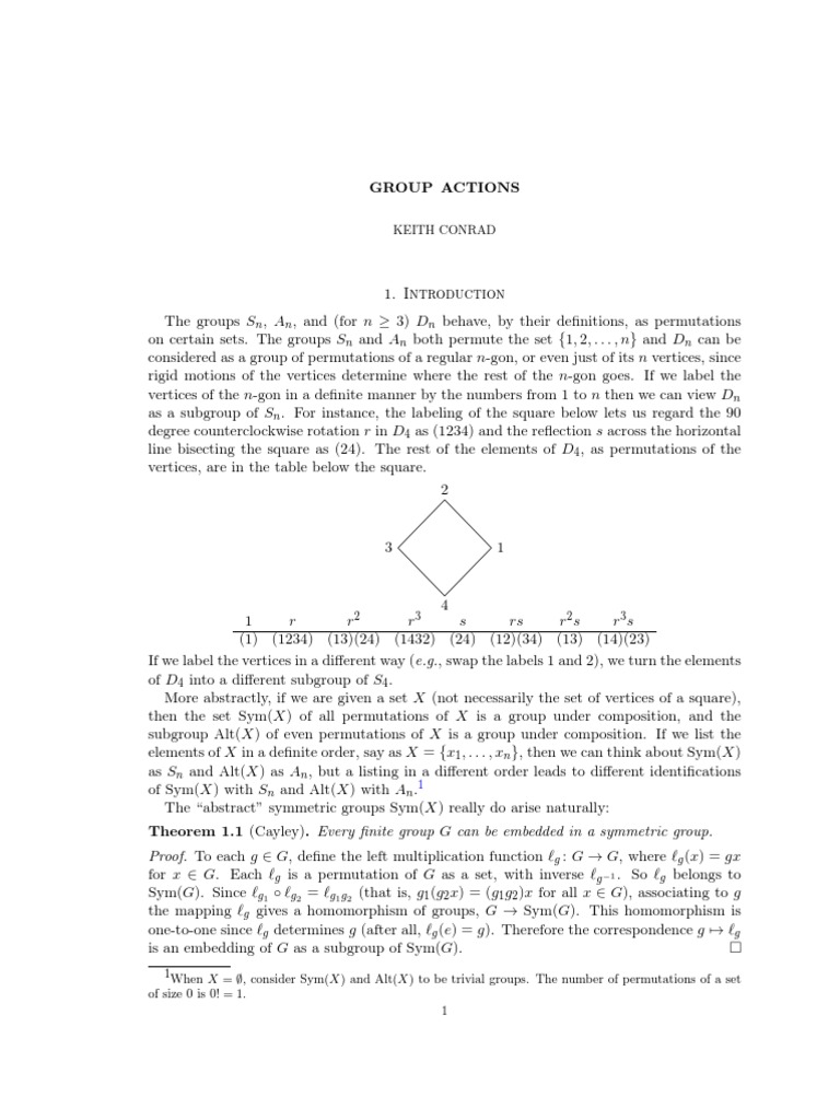 Keith Conrad: N N N N N N | PDF | Group (Mathematics) | Geometry