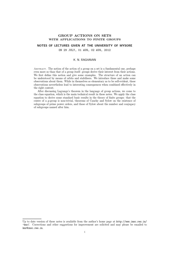 Group Action 1 | PDF | Group (Mathematics) | Matrix (Mathematics)