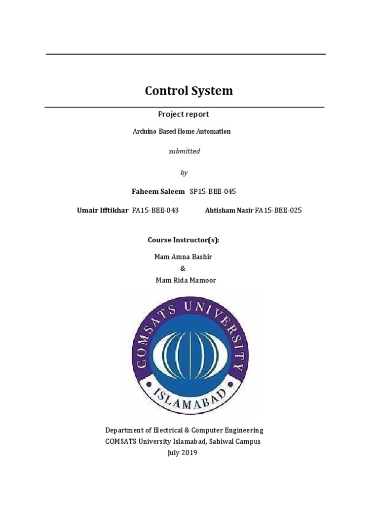 Control System: Project Report | PDF