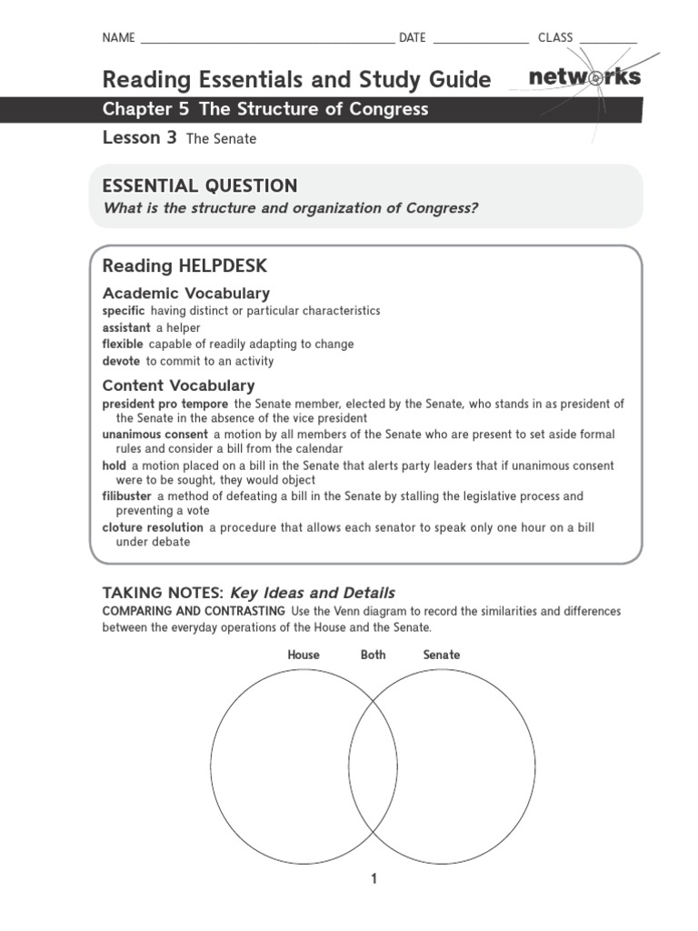 Reading Essentials and Study Guide: Lesson 3 | PDF | United States ...