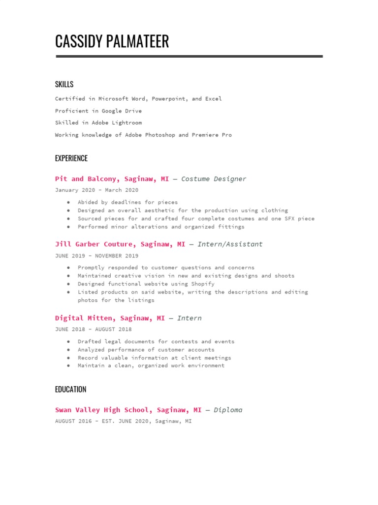 Resume For Capstone | PDF