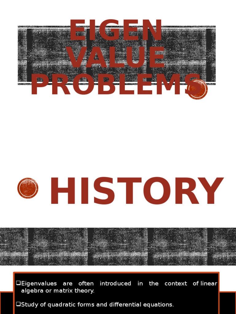 Eigenvalue Problems Pdf Hartree Fock Method Eigenvalues And Eigenvectors