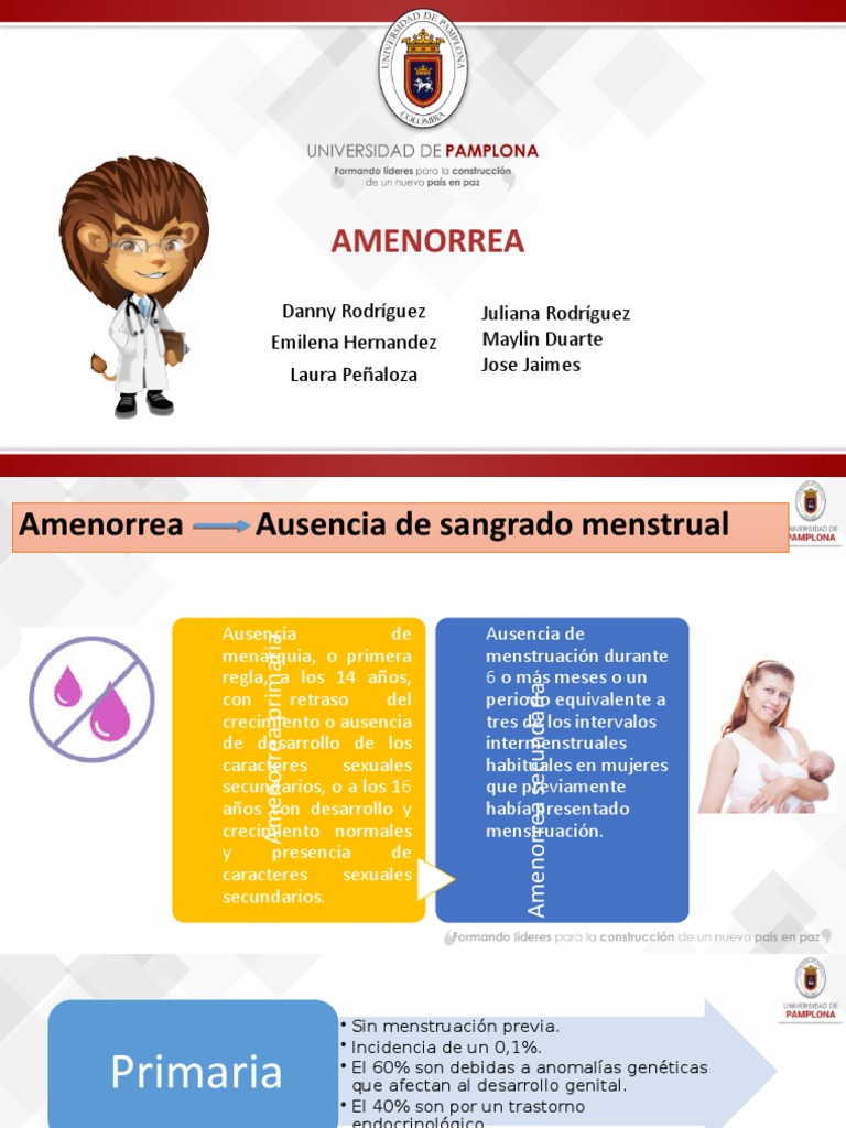 Amenorrea | PDF | Hormona luteinizante | Menstruación