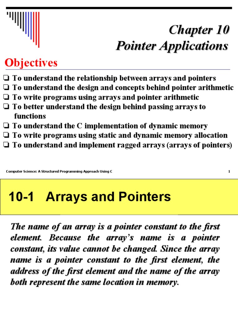 Pointer Applications | PDF | Pointer (Computer Programming) | Areas Of ...