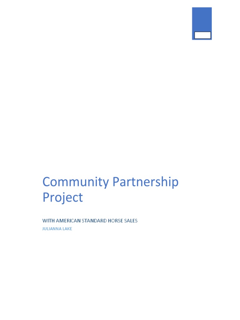 Community Partnership Project | PDF | Self Esteem | Inclusion (Education)