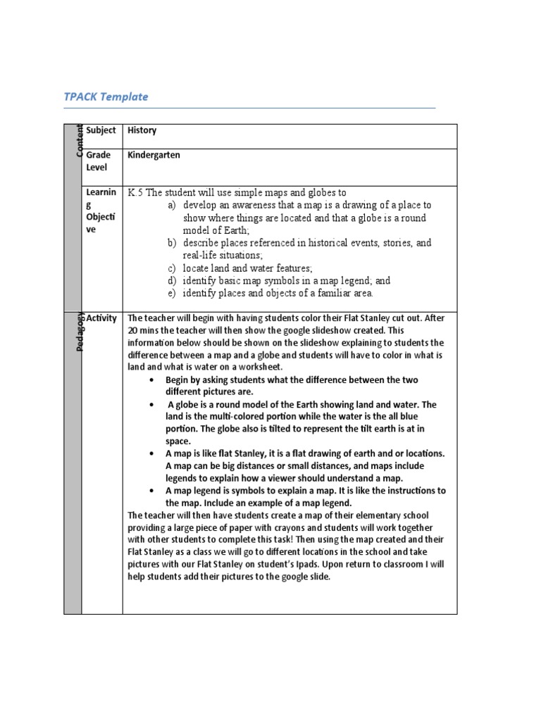Kindergarten Maps and Globes Lesson Plan | PDF | Map | Teachers