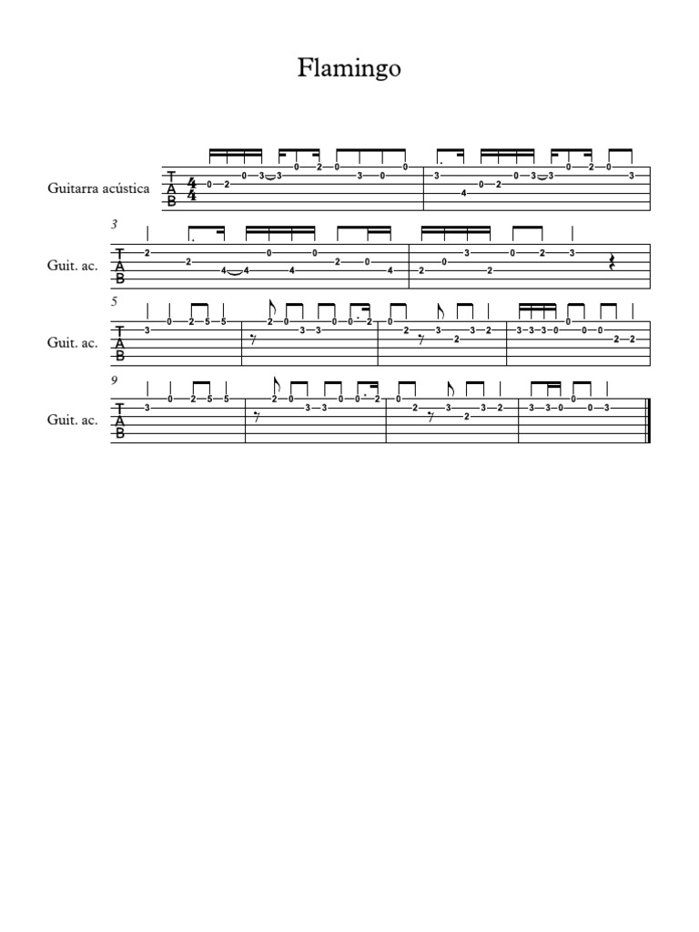 Flamingo Tab - Partitura Completa PDF | PDF