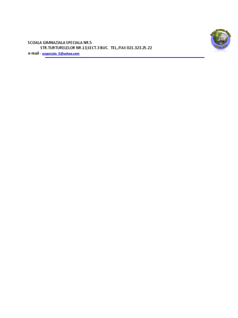 Antetul Scolii | PDF