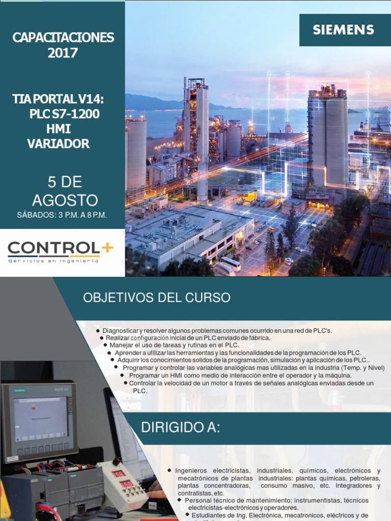 Curso de PLC Siemens S7-1200 | PDF | Controlador lógico programable ...
