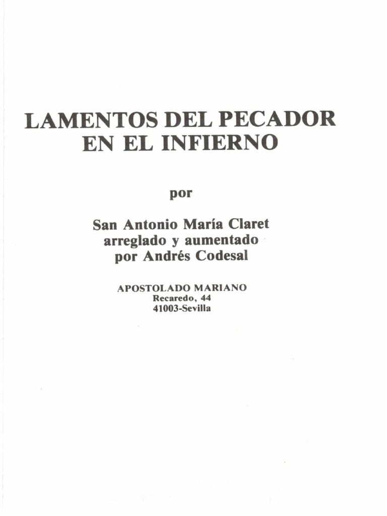 Lamentos Del Pecador en El Infierno PDF | PDF
