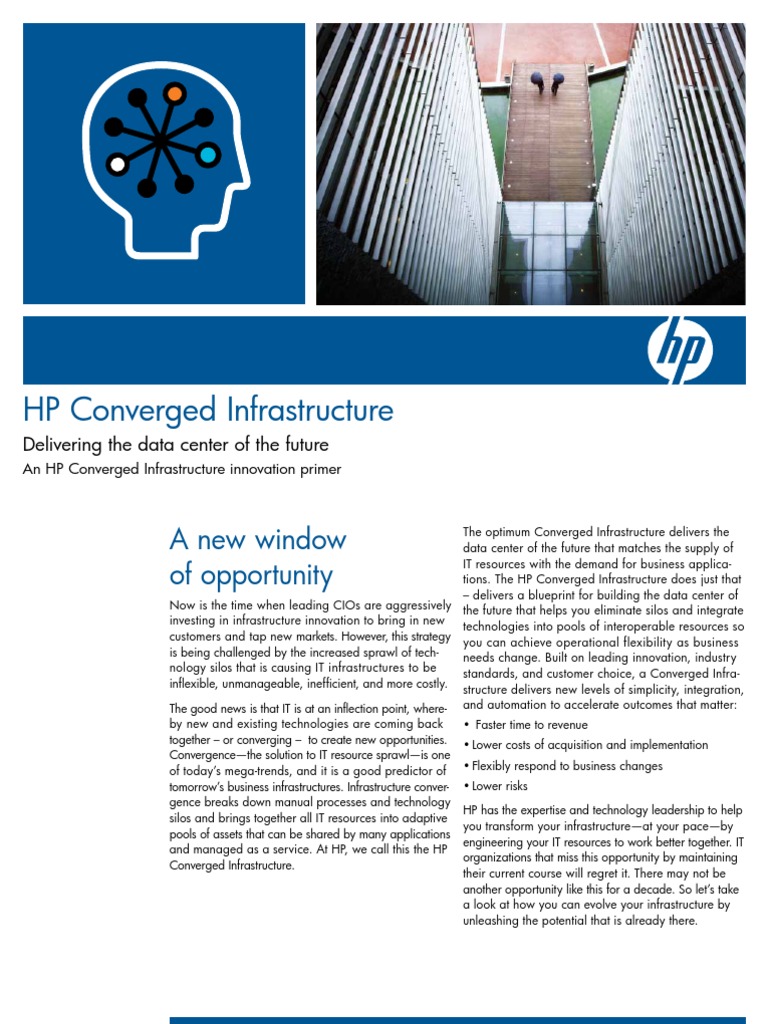 HP Converged Infrastructure: A New Window of Opportunity | PDF | Data ...
