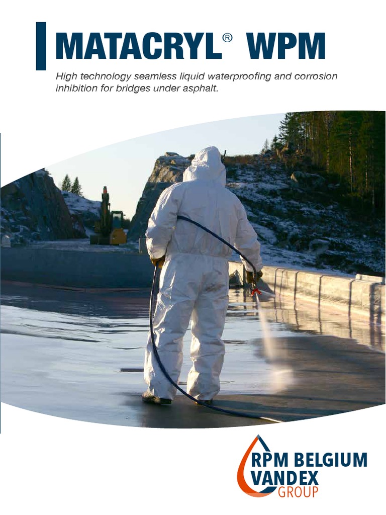 Matacryl WPM: RPM Belgium Vandex | PDF | Asphalt | Concrete