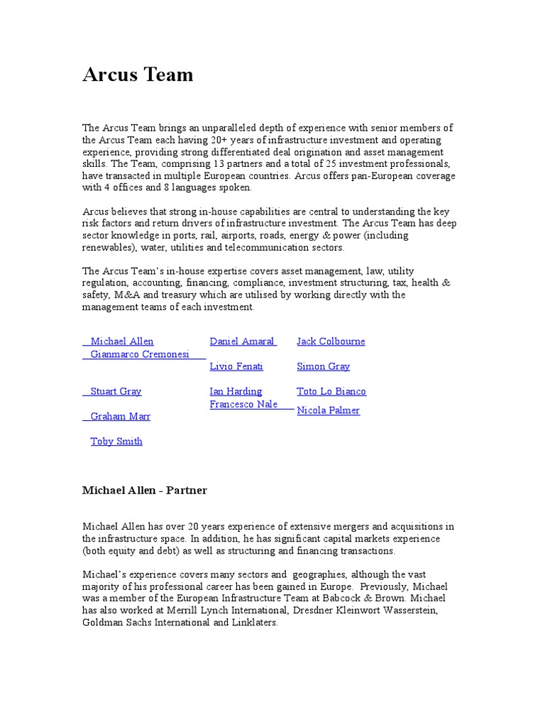 Arcus Team | PDF | Infrastructure | Public–Private Partnership