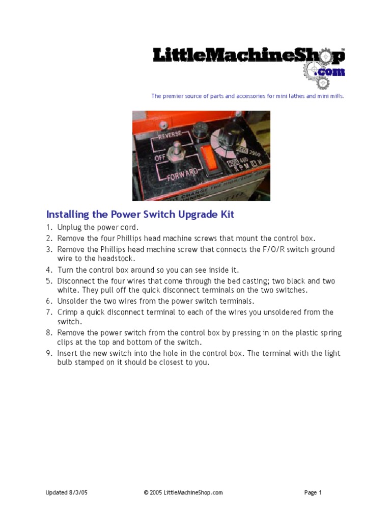 Installing The Power Switch Upgrade Kit: The Premier Source of Parts ...