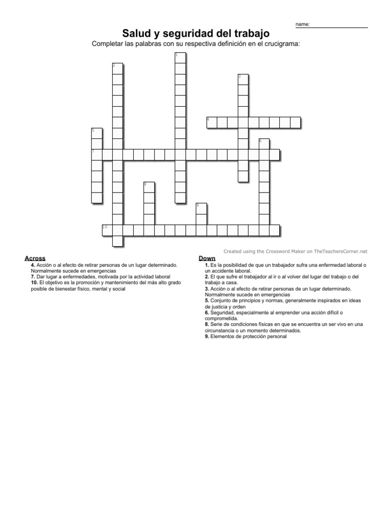 Crucigrama Doc1 | PDF | Bienestar | Medicina