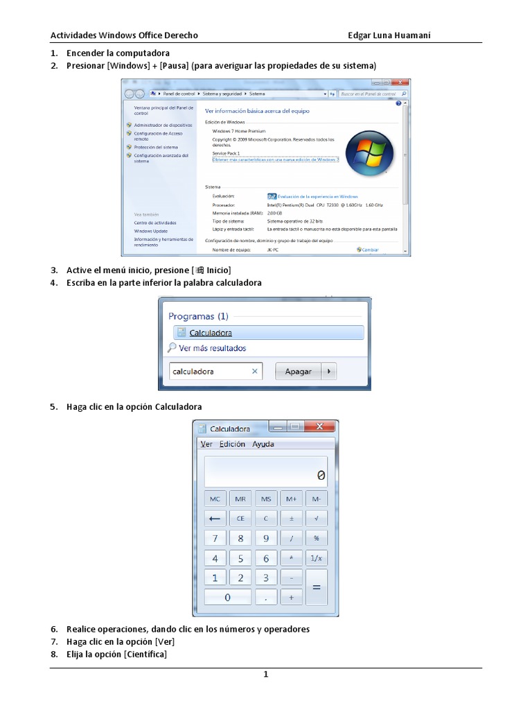 Ejercicios de Windows 01 | PDF | Software del sistema | Software de la ...