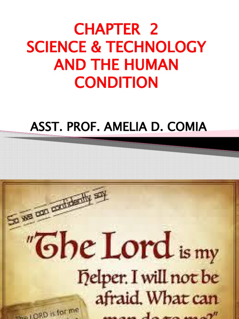 Science & Technology and The Human Condition: Asst. Prof. Amelia D ...
