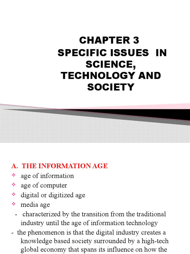 Chapter 3 A B Specific Issues in Science Technology and Society ...