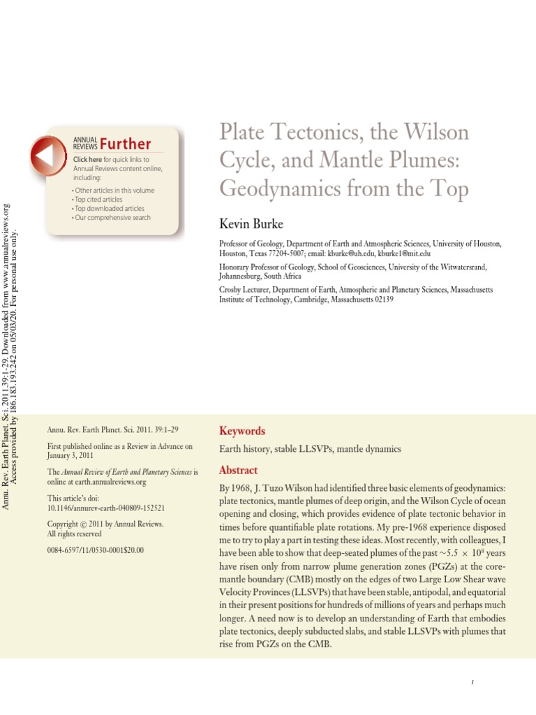 El Ciclo de Wilson | PDF | Plate Tectonics | Igneous Rock